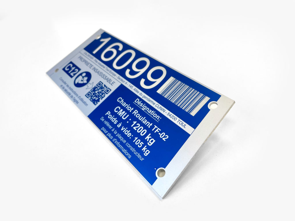 Plaque Code Barre | Martin Technologies